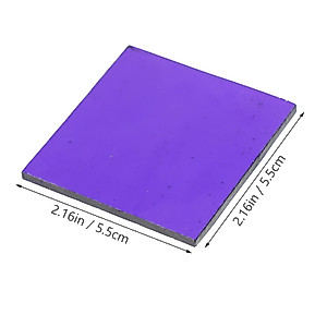 UKCOCO Microscope Slides 2pcs Blue Cobalt Glass Sheet Labs Flame Reaction Glass Plate Sheet Chemistry Experiment Supplies (5X5cm)