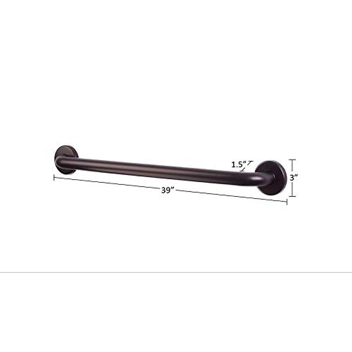 CSI Bathware Straight Grab Bar Bath, 36",1.25" Diameter Oil Rubbed Bronze