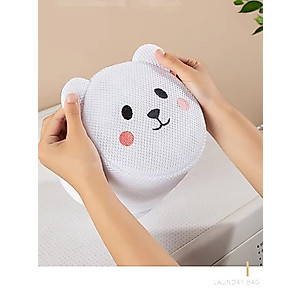 LEACIEN Bra Washing Bags for Laundry,Bras Laundry Bag for Washing Machine Delicate Wash Bag for Underwear,Lingerie,Socks,Undershirt (Bear Set)