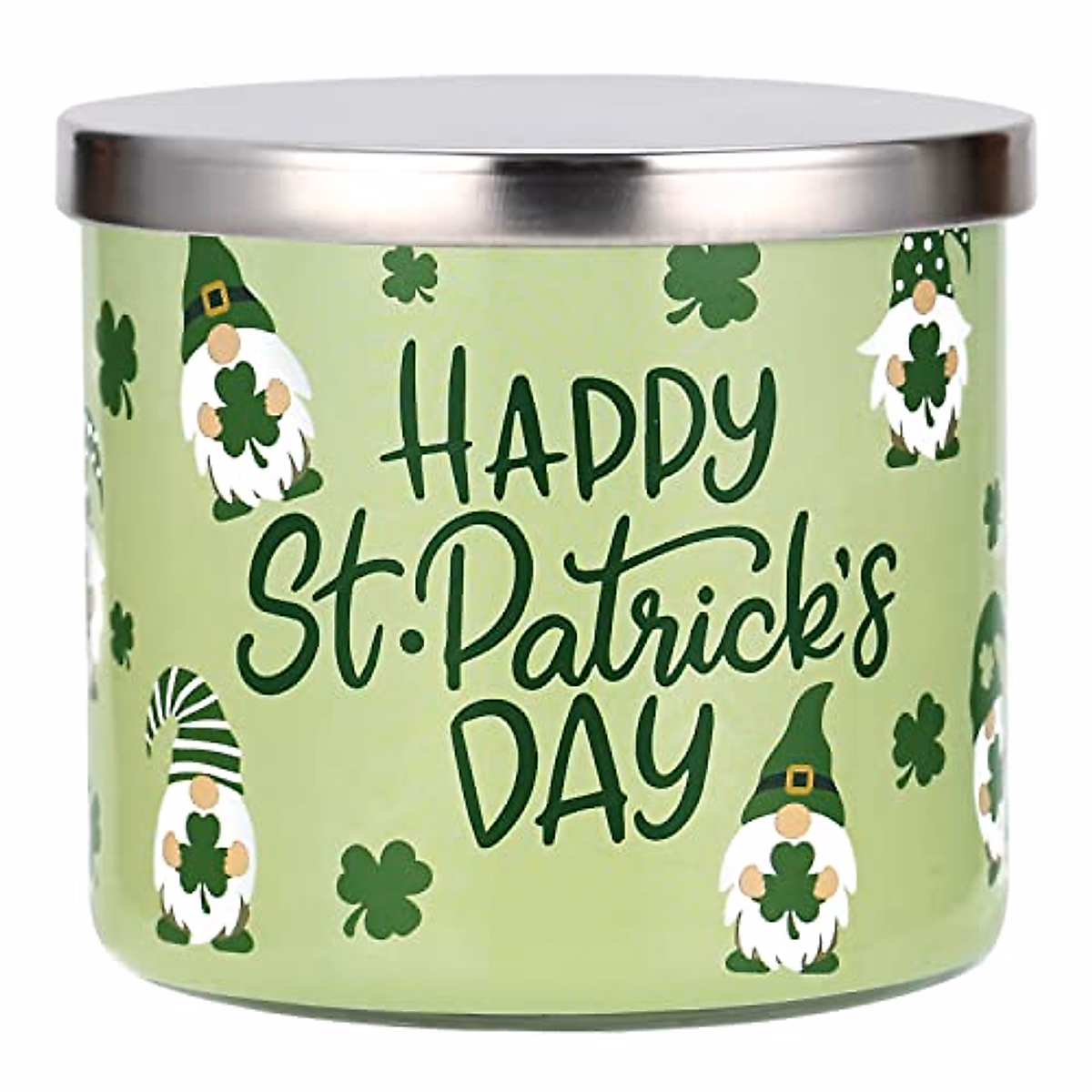 St. Patrick’s Day Candle, Luck Eucalyptus Mint Scented Candle, Large 3 Wicks, 14 oz