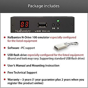 Nalbantov USB Floppy Disk Drive Emulator N-Drive 100 for Akai MPC-60 MK II (MPC60 MK2)