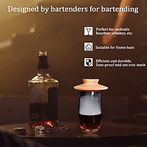 Repellerking Cocktail Smoker, Old Fashioned Cold Smoker for Smoked Cocktails, Whiskey, & Bourbon, Wine, Coffee, Dried Fruits, Cheese and More, Cocktail Smoking Kit with Wood Chips