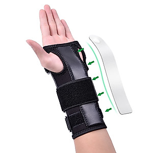 Aastin Wrist Brace for Carpal Tunnel, Wrist Splint for Tendonitis and Arthritis Pain Relief, Adjustable Wrist Support with Aluminum Bar for Men and Women Fits for Right and Left Hand (S)
