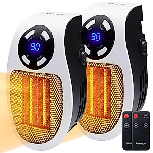 Portable Electric Space Heater 1500W/750W, Ceramic Room Heater with Tip-over and Overheat Protection, 200 Square Feet Fast Heating for Indoor Office Desk Home, ETL Certified, Silver