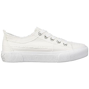 Blowfish Malibu Women's Clay Sneaker, Whtie Smoked 16 Oz Canvas, 7.5