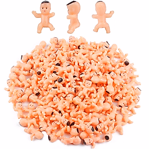 120 pieces Mini Plastic Babies Baby Shower Party Favor Supplies Ice Cube Game Party Decoretions Baby Full Moon Gifts, 1 inch