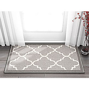 Well Woven Kings Court Brooklyn Trellis Modern Grey Geometric Lattice 2' x 3' Mat Accent Indoor/Outdoor Rug