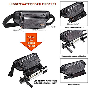 TUDEQU Sling Bag Crossbody Sling Backpack + Fanny Pack Waist Packs for Women Men, Water Resistant, Adjustable Strap, Suitable for Workout Traveling Casual Running Hiking Cycling
