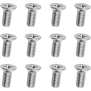 12PCS Stainless Steel Brake Disc Rotor Screws, 93600-06014-0H, Retaining Hardware Bolts Screw Kit for Front and Rear, Car Replacement for Acura, Civic, Accord, Odyssey, City (White)