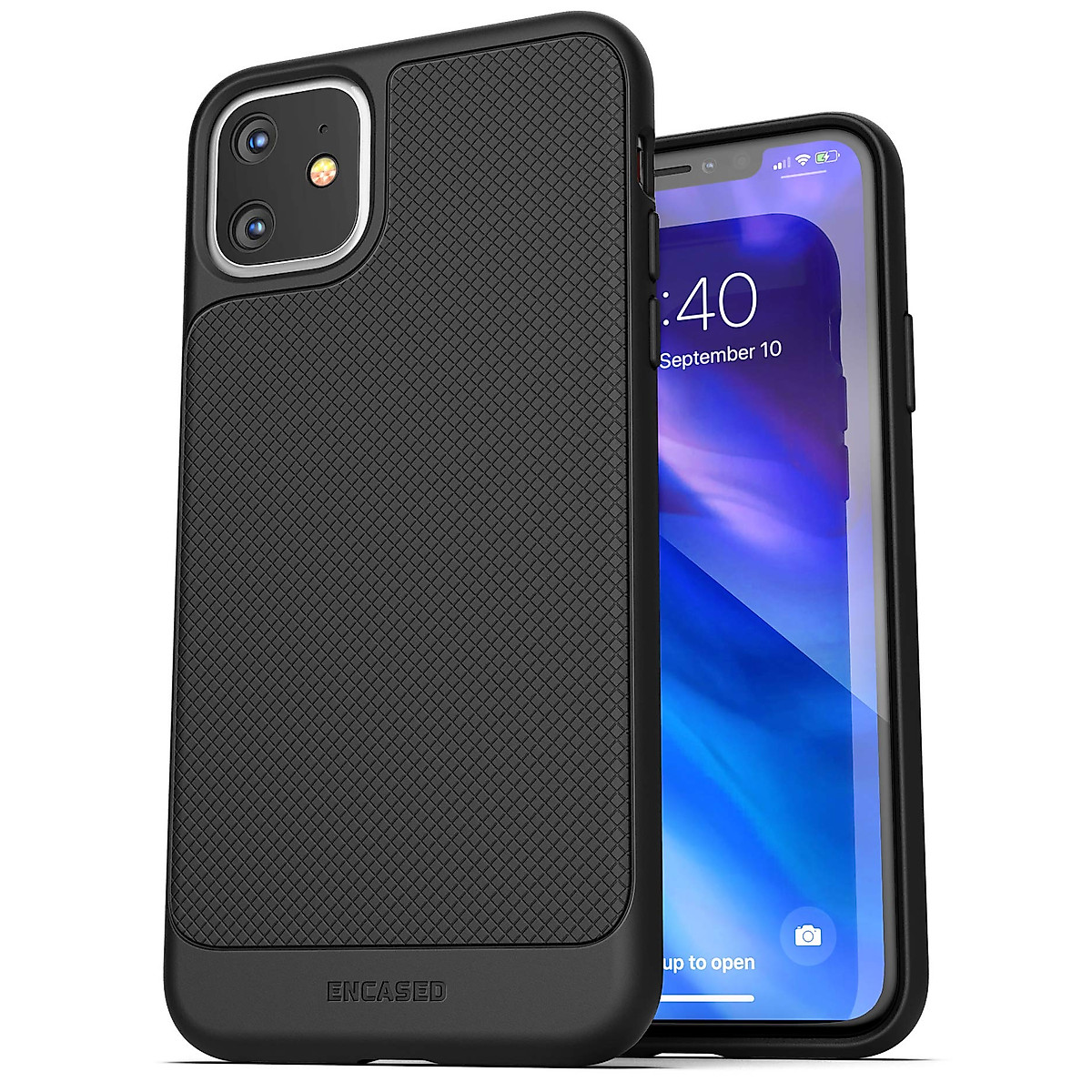 Encased iPhone 11 Belt Clip Case (Thin Armor) Slim Grip Cover with Holster - Black (iPhone 11)