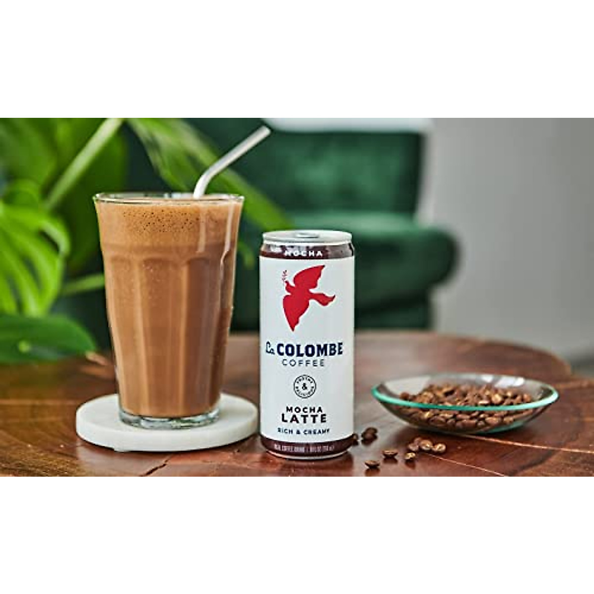 La Colombe Mocha Draft Latte - 9 Fluid Ounce, 16 Count - Cold-Pressed Espresso and Frothed Milk + Dark Chocolate - Made With Real Ingredients - Grab And Go Coffee, White, Brown