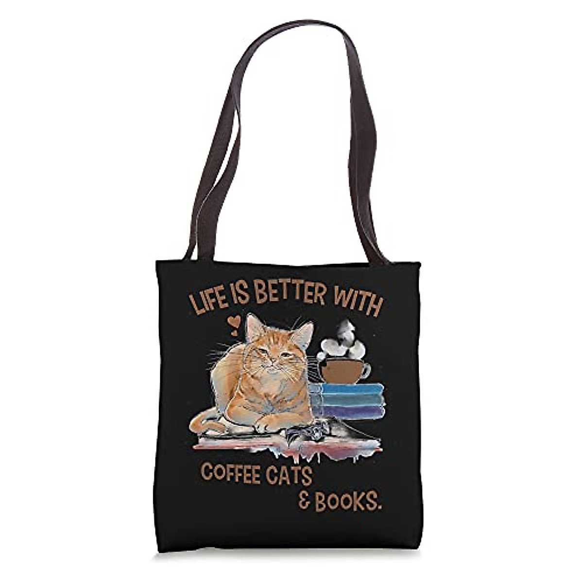 Cats 365 Life Is Better with Cats And Books Cat Book Tote Bag