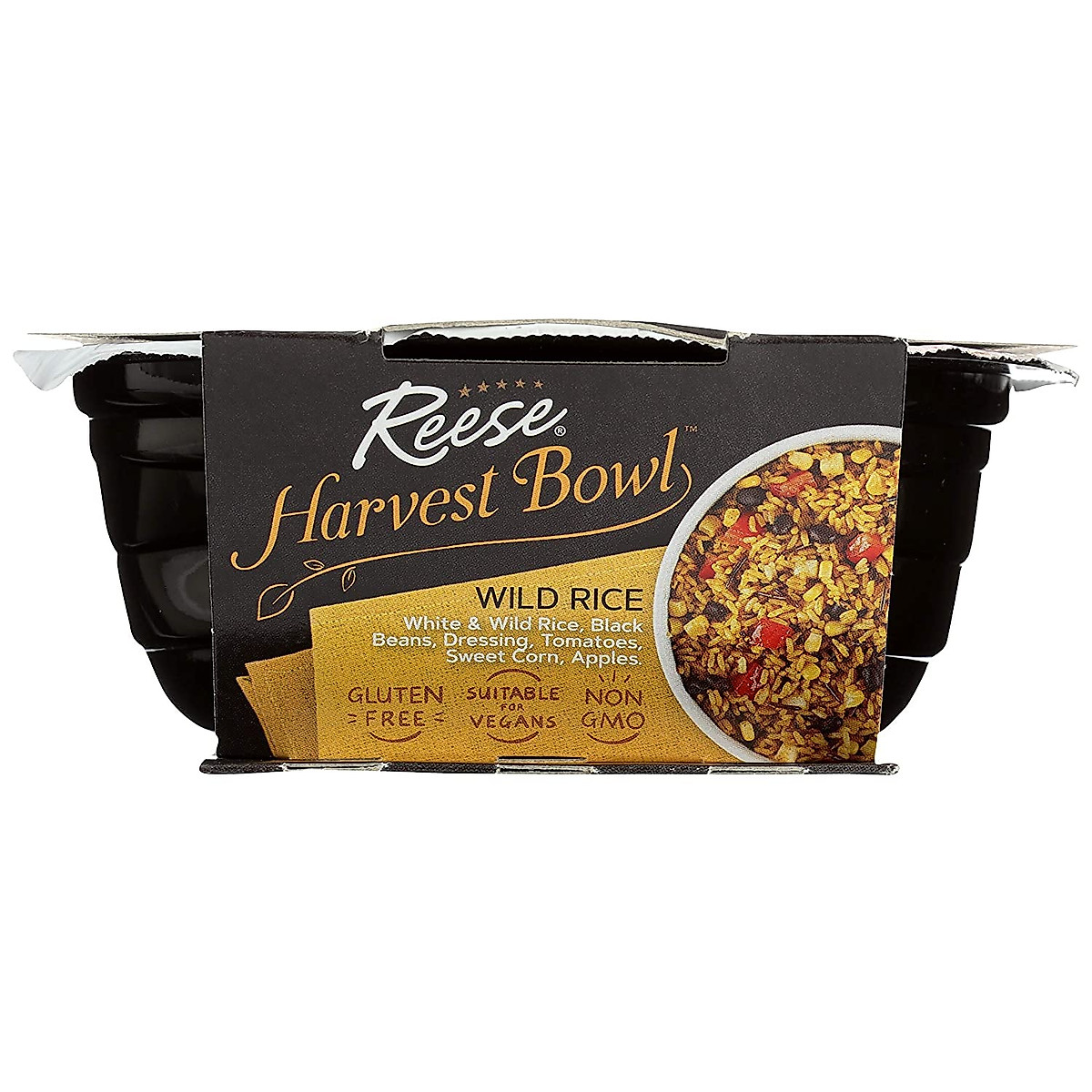 Reese Wild Rice Harvest Bowl | Black Beans, Tomatoes, Corn | High in Fiber & Protein (Pack of 8)