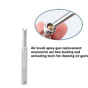 TDGBIH Air Brush Tools, 2 Pack Needle Packing Nut or Valve Screw Replacement Repair Tool Air Brush Spray Gun Replace Accessories for Double Action Air Brush Spray Gun