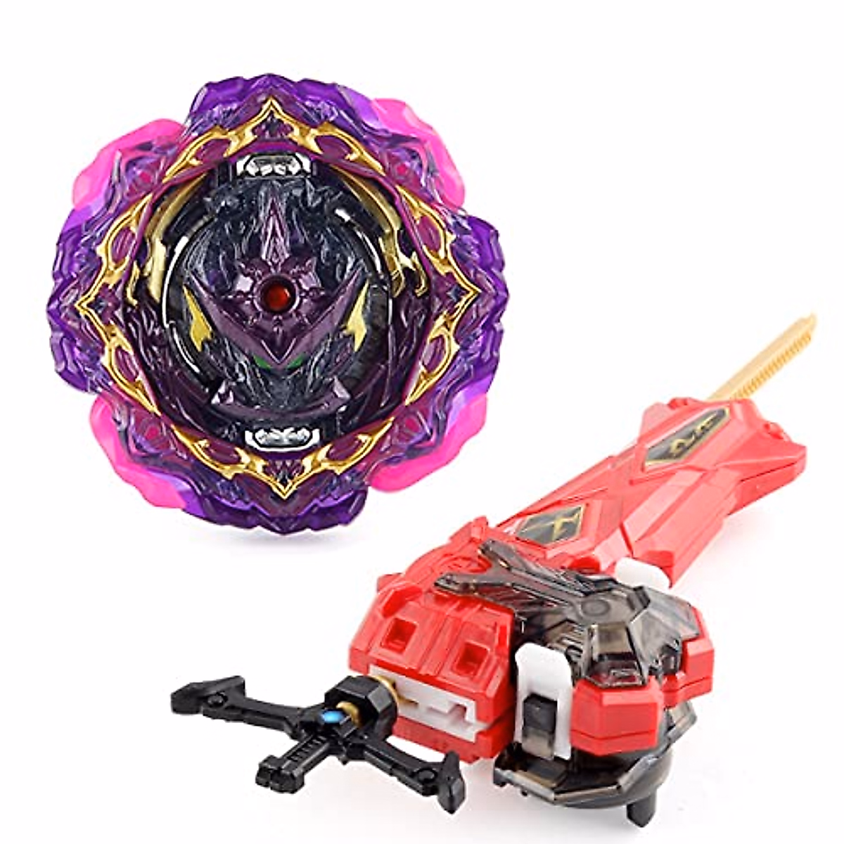 Battling Tops Burst Battle B-206 Barricade Lucifer.Il.BMb-10 Gyro Toys for Kids with B-200 Custom Bey Launcher