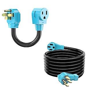 CircleCord Welder Adapter Cord and UL Listed 50 Amp 15 Feet RV/EV Extension Cord