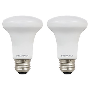 SYLVANIA LED Flood R20 Light Bulb, 50W=5W, 10 Year, 325 Lumens, E26 Medium Base, Dimmable, 2700K, Soft White - 2 Pack (73993)