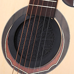 VBESTLIFE Guitar Sound Hole Cover, Acoustic Guitars Soundhole Cover Rubber Screeching Halt Feedback Buster Prevention 38/39 Inch