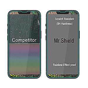 Mr.Shield Screen Protector Compatible For iPhone 14 & iPhone 13 & iPhone 13 Pro [Full Cover] Tempered Glass Screen Protector [9H Hardness] [3-Pack]