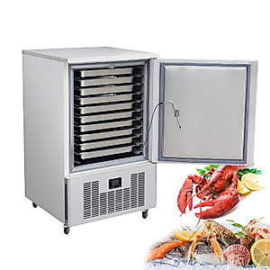 Kolice Commercial Restaurant 10 Trays Blast Chiller, Blast Freezer, Freezer, Chest Freezer for Hard Ice Cream, Fresh Meat, Chicken, Pastry, Fish in Hotels, Bars, Canteens, School, Bakery -40°F