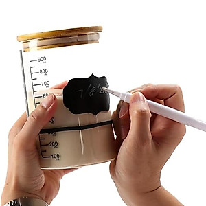 figatia Sourdough Starter Kits Baking Supply Container, Bread Baking, Wide Mouth Sourdough Maker Jar for Kitchen Household