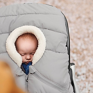 UPPAbaby CozyGanoosh for Aria and Mesa Infant Car Seat Carriers/Easily Attaches to Aria, Mesa, Mesa V2, Mesa Max/Ultra-Plush, Weather-Proof/Light Grey
