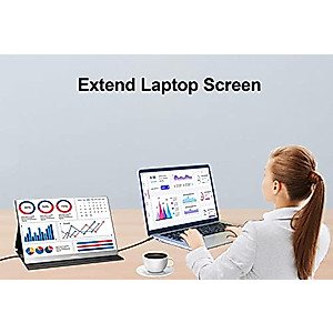 Lasitu Lightweight Portable Monitor 15.6 Inch FHD 1080P IPS VESA Portable Screen USB C Travel Monitor HDMI Gaming Monitor for Laptop PC MAC Cellphone Switch Xbox PS3-5 with Smart Cover
