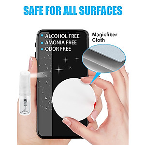 Tounee Keyboard Cleaner Kit, Electronics Cleaning Kit with Retractable Big Brush, Portable, 20 in 1 Multi-Tool Kit for Phones, Tablet, Computer, PC Monitor,TV Camera Lens with 2.5ml Mist Spray (White)