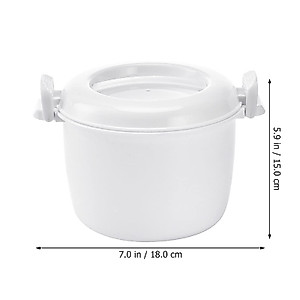 Microwave Rice Cooker Lid Spoon Multifunctional Microwave Steamer Rice Pasta Vegetables Non stick Home Meal Prep
