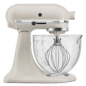 KitchenAid 5-Quart Tilt Head Stand Mixer With Flex Edge Beater Glass Bowl Matte Milkshake