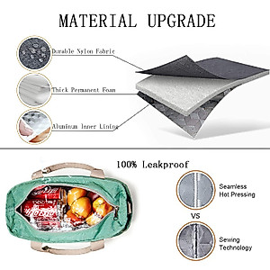 Scorlia Insulated Lunch Bags for Women Work, Extra Large Lunch Tote Bag With Removable Shoulder Strap, Durable Reusable Cooler lunch Box with Side Pockets, Tall Drinks Holder for Women&Men, Purple