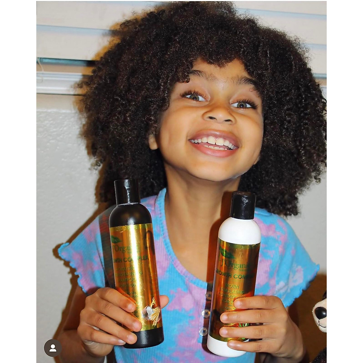 J'Organic Solutions Kid's Biotin Growth Stimulating Conditioner (8oz with Argan Oil, Aloa Vera & more)