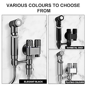 Handheld Bidet Sprayer Attachment Toilet Bidet Faucet Sprayer Shower With Double Outlet Valves For Feminine Wash