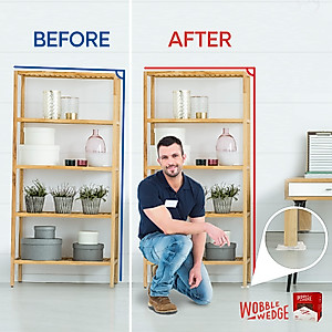 Wobble Wedges Flexible Plastic Shims, 30 Pack - MADE IN USA - Multi-Purpose Shim Wedges for Home Improvement & Work - Plastic Wedge, Table Shims for Leveling, Toilet Shims & Furniture Levelers - Clear