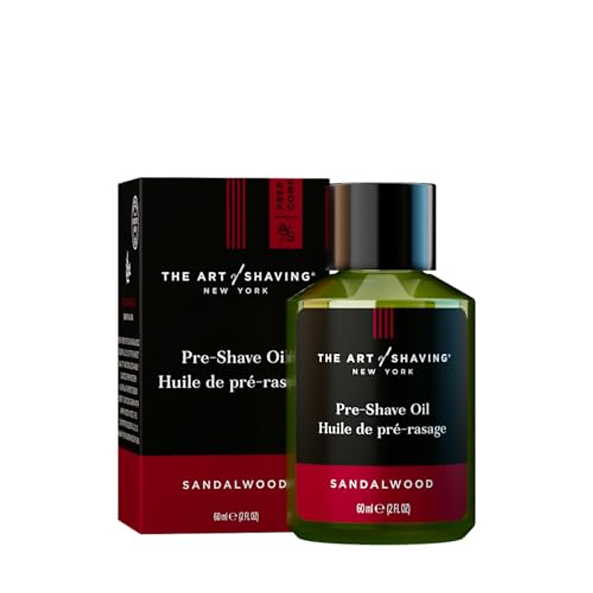 The Art of Shaving Pre Shave Beard Oil for Men, Protects Against Irritation and Razor Burn, Clinically Tested for Sensitive Skin, Sandalwood, 2 Fl Oz (Pack of 1)