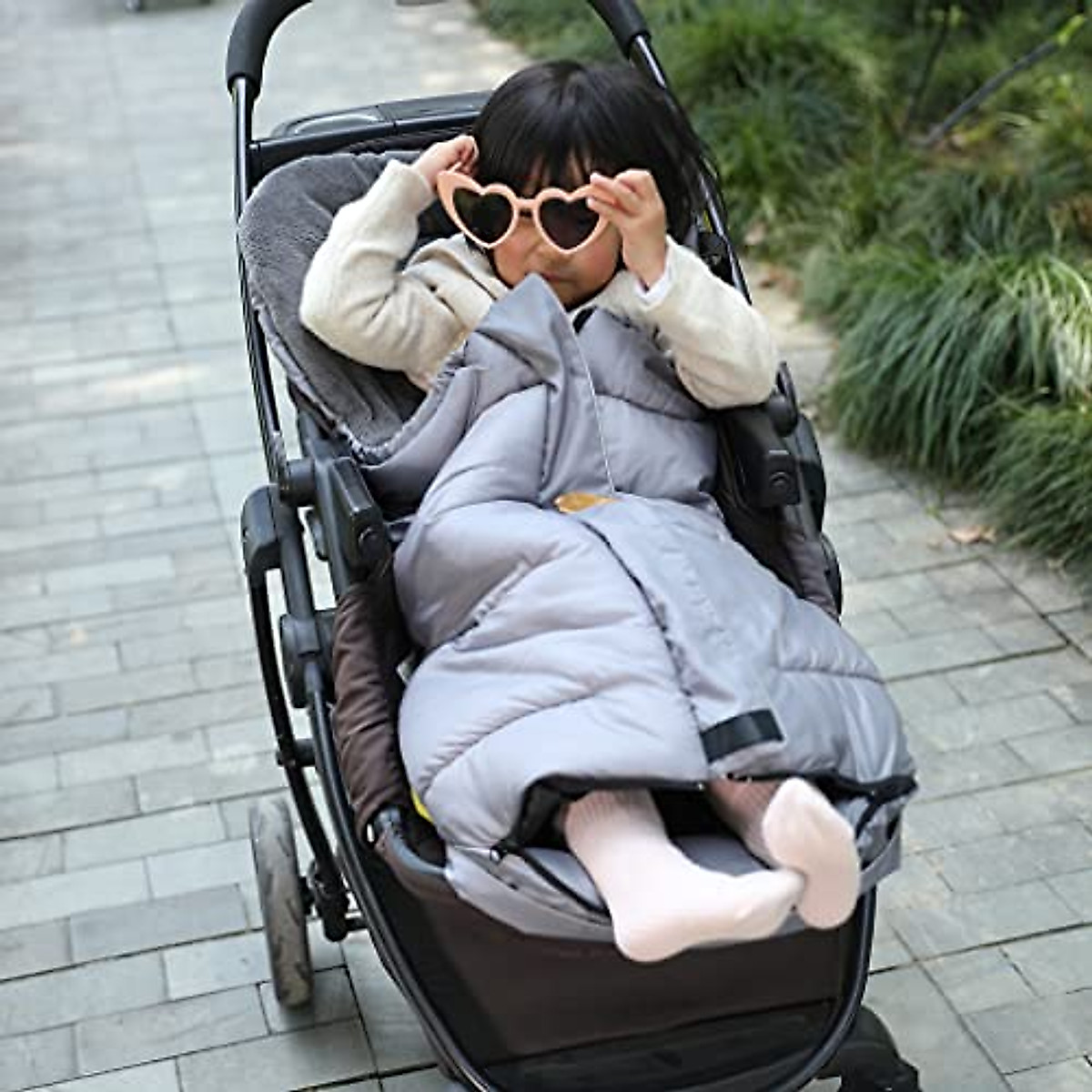 Anti-kick Winter Stroller Blanket,Warm Cuddly Weather Resistant Baby Footmuff Adaptable for All Strollers, Toddler Stroller Winter Cover Bunting Bag
