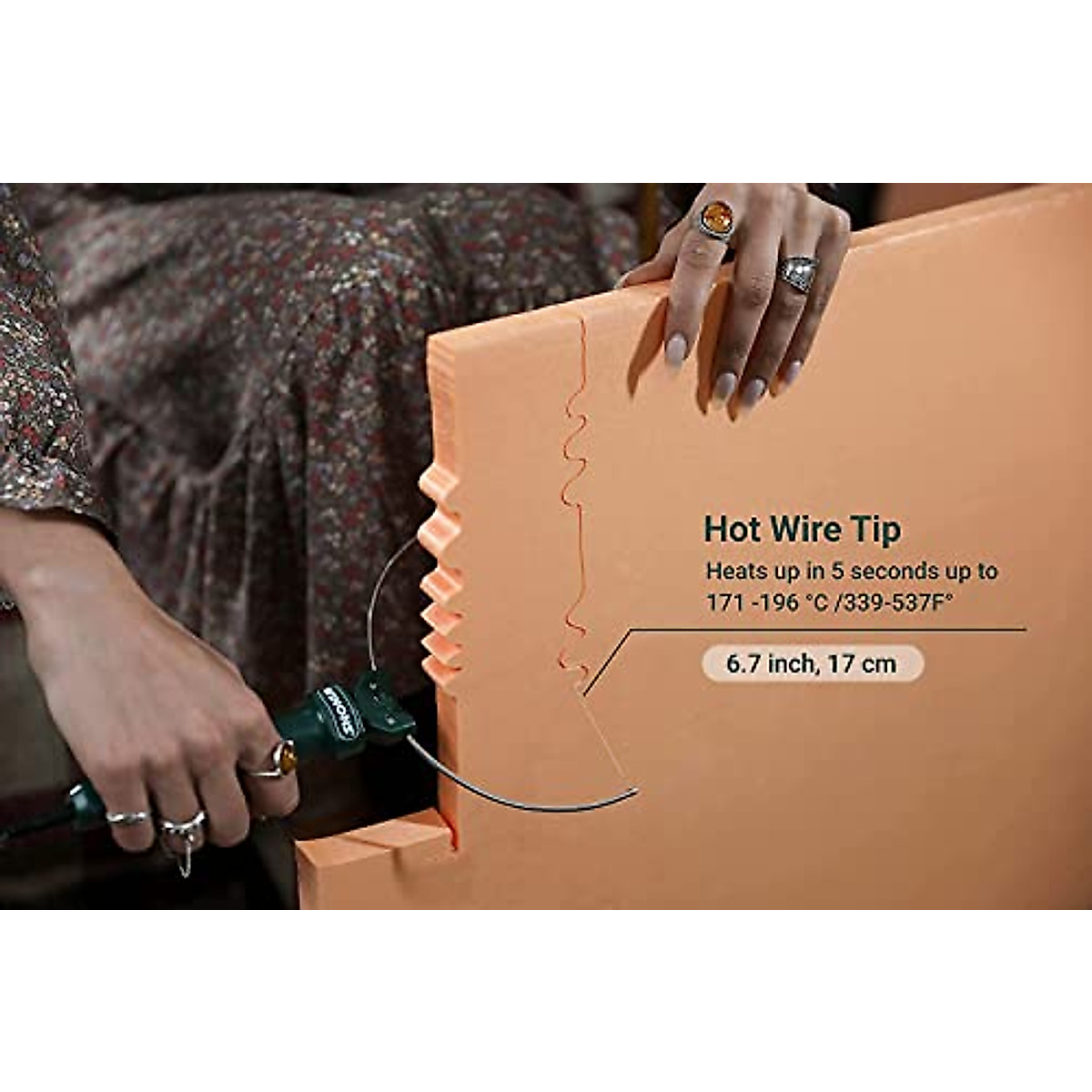 WINONS Hot Wire Foam Cutter, WFC-0001 Polystyrene and Styrofoam Cutter Same as a Hot Knife Foam Cutter, Electric Carving Knife-Kit of 3 Tools