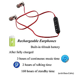 Oumij1 Bluetooth Headphones, Magnet Wireless Bluetooth Sports Earphone Headset Headset for iPhone Android(Gold)