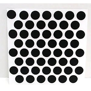 FastCap Adhesive Cover Caps PVC Black 9/16" (1 Sheet 52 Caps)