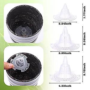 30 Pcs Upgraded Cone Flower Pot Hole Mesh Pad DIY Planter Bottom Grid Mat Mesh Hole Screens for Keeping Soil from Flowing-Prevent Soil Loss Breathable Gasket-Drainage Netting for Bonsai,3 Sizes