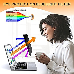 Mamol Laptop Privacy Screen 14 Inch Compatible with Lenovo/HP Envy/Dell/Acer/Asus/Thinkpad, 16:9 Aspect Removable Anti Glare Blue Light Privacy Screen Filter, Computer Monitor Security Shield 14 In