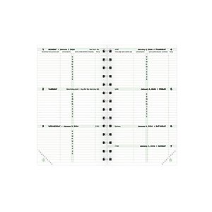 Day-Timer 2024 Two Page Per Week Planner Refill, Wirebound, Compact Size, 3" x 5"