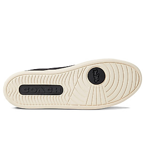 Coach Women's Lowline Coated Canvas Sneaker, Charcoal/Black, 9