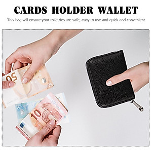 1pc Multi-card Holder Cards Credit Holder Zip Case Large Wallets for Women Extra Capacity Classic Wallet Zipper Holder Card Wallets for Women Pickup Bag Pu High Capacity Woman