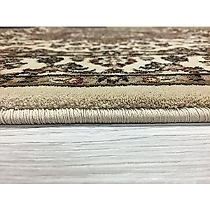 Traditional Oriental Cream Medallion Design 2' X 7'2" Runner Area Rug