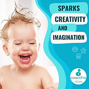 CaaOcho Pure Natural Rubber Bath Toy - La The Butterfly Fish Baby Toy - Hole Free Bath Toys, BPA Free Bath Toys for Infants, Without Holes Sealed Natural Rubber Baby Toy