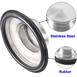 Garbage Disposal Stopper, 3.35 inch Kitchen Sink Stopper, Stainless Steel Universal Garbage Disposal Sink Drain Plug Cover for Insinkerator, Kitchenaid, Kohler, Waste King