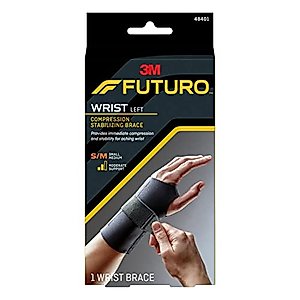 FUTURO Compression Stabilizing Wrist Brace, Left Hand, S/M