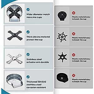 Faucet Metal Glass Rinser for Kitchen Sinks,360° Rotary Cup Washer,Kitchen Sink Accessories (Brush Nickel)