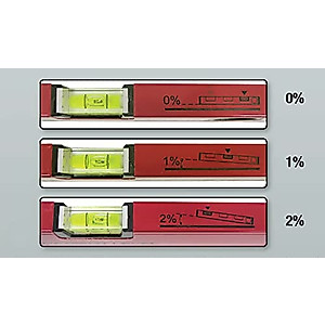 Kapro - 105 Topgrade Gradient Box Level - with Slope Measurements - Features Pre-Set Sloped Vials, Rubberized End Caps, Finely Milled Precision Surface - Hand Calibrated - Aluminum - 48 Inch
